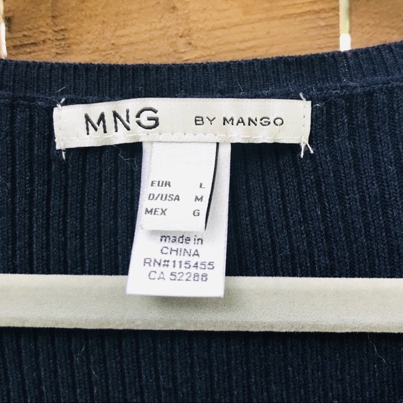 Mango | Dresses | Mng By Mango Navy Blue And White Knit Dress | Poshmark